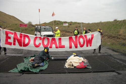 Protestors shut down UK's biggest opencast coal mine on the UK's first ...